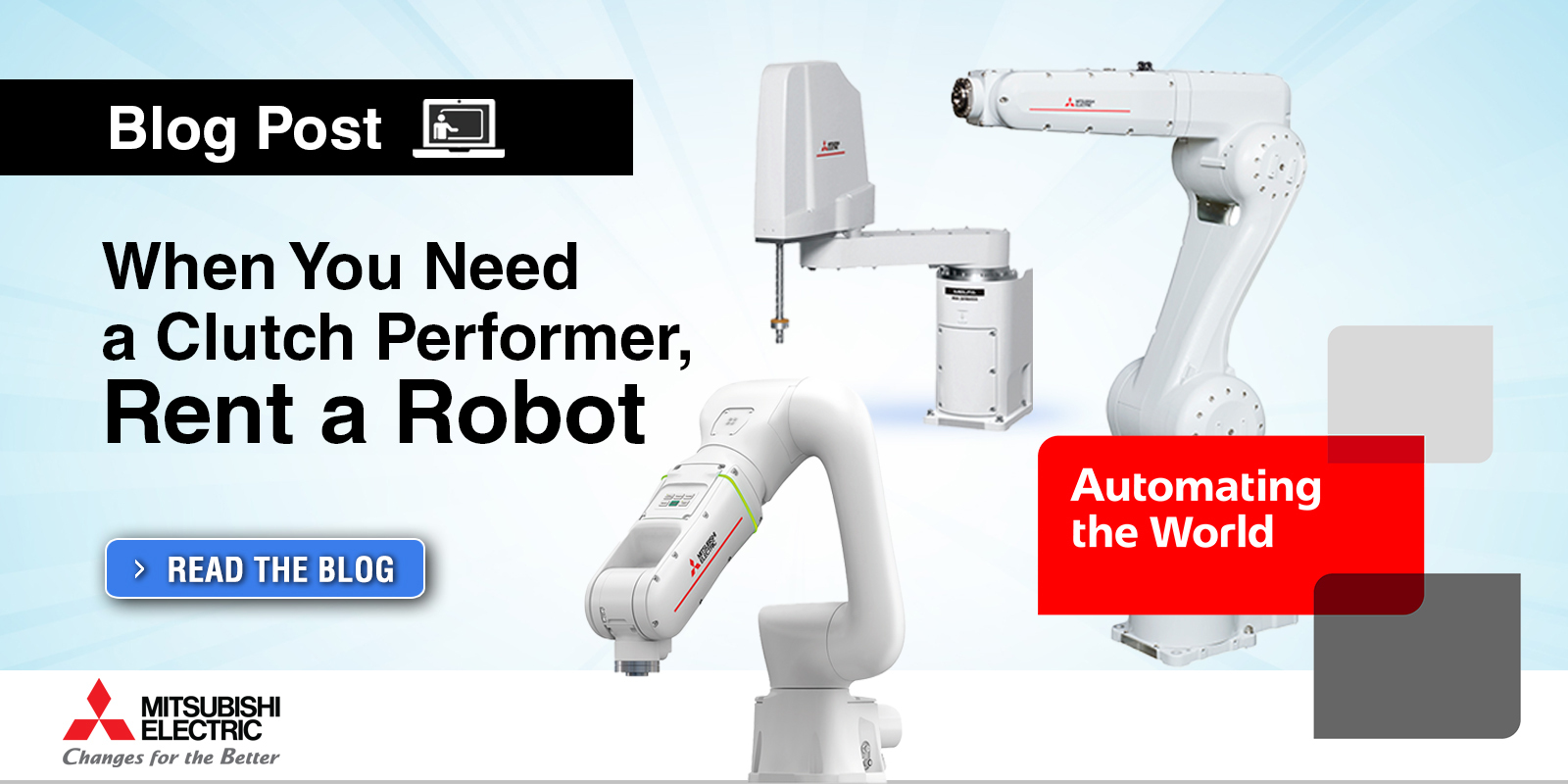 When You Need a Clutch Performer, Rent a Robot | Mitsubishi Electric Blog